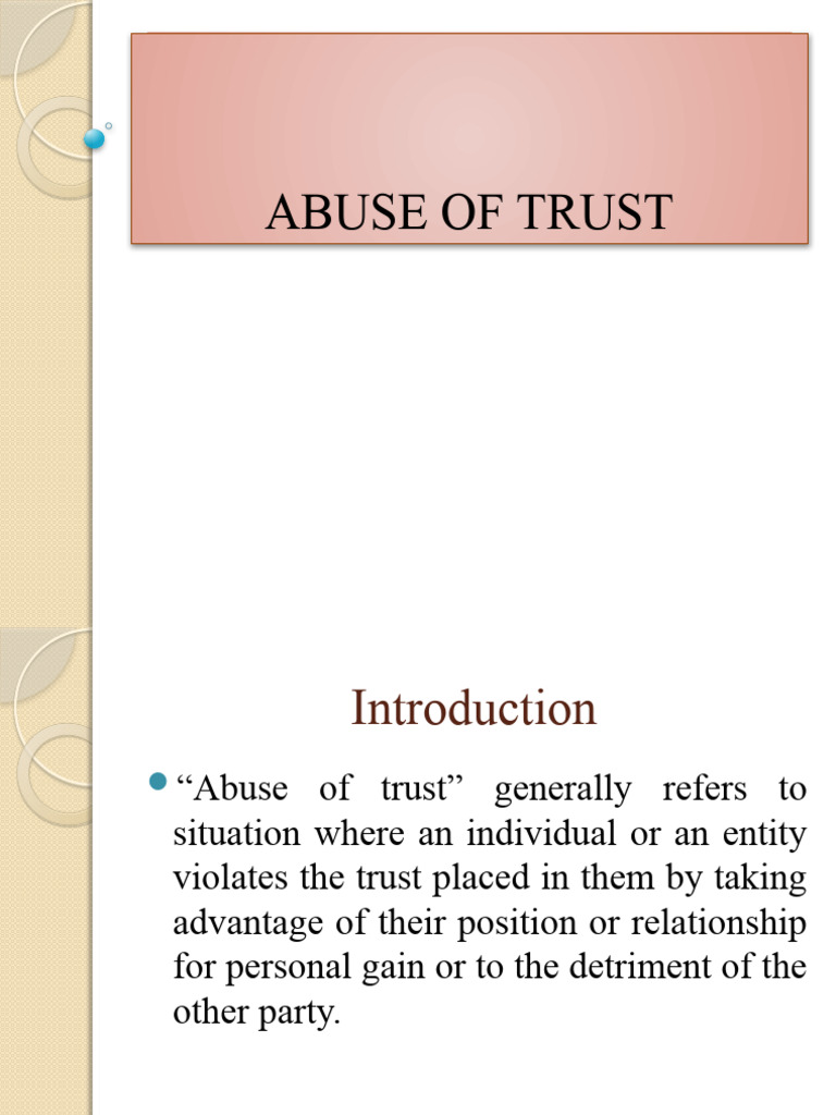 Understanding Abuse of Trust and Discrimination | PDF | Discrimination ...