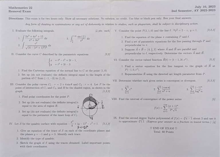 Final Exam Samplex | PDF