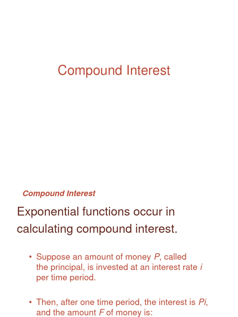 Compound and Continuous Interest | PDF | Compound Interest | Interest