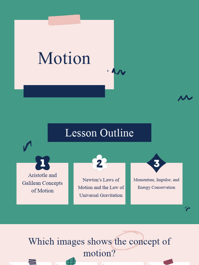 Forces and Motion Education Presentation in Green Dark Blue Neat ...