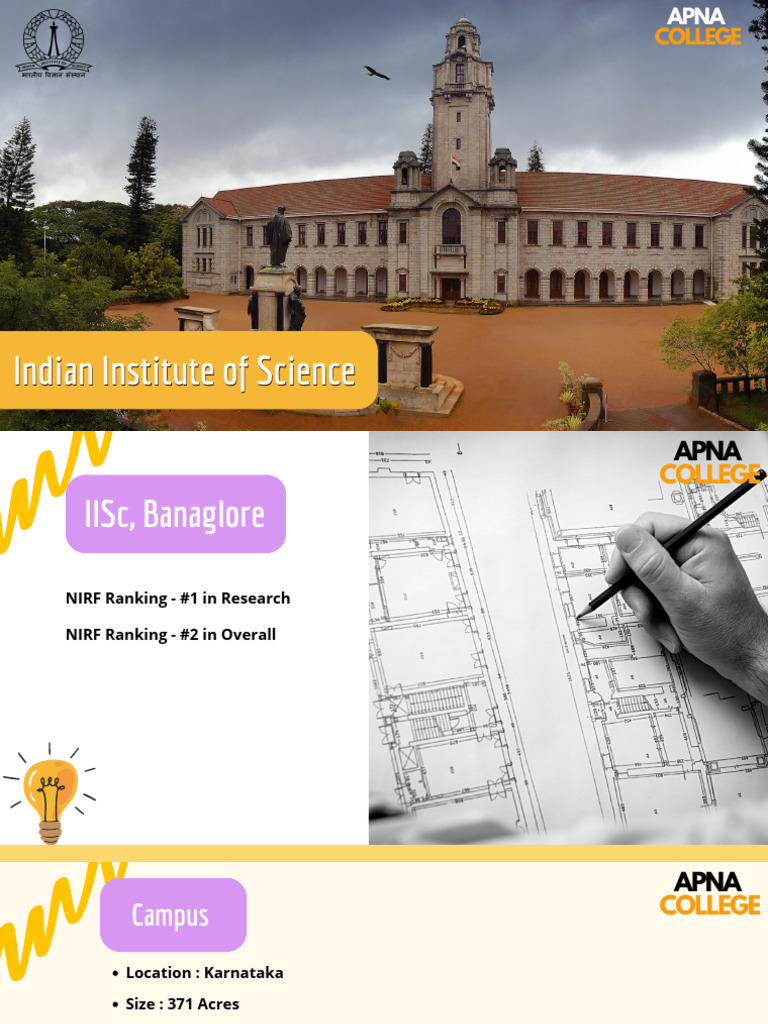 IISc Bangalore: Top Research Institute Overview | PDF | Science
