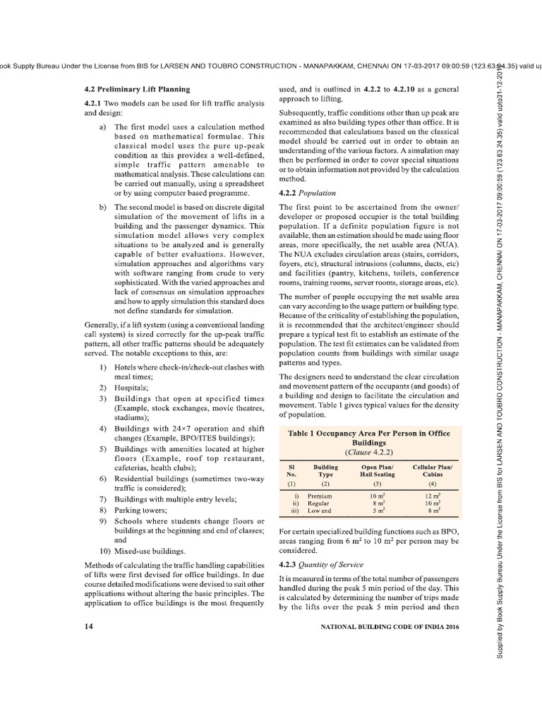 Lift Traffic Analysis | PDF