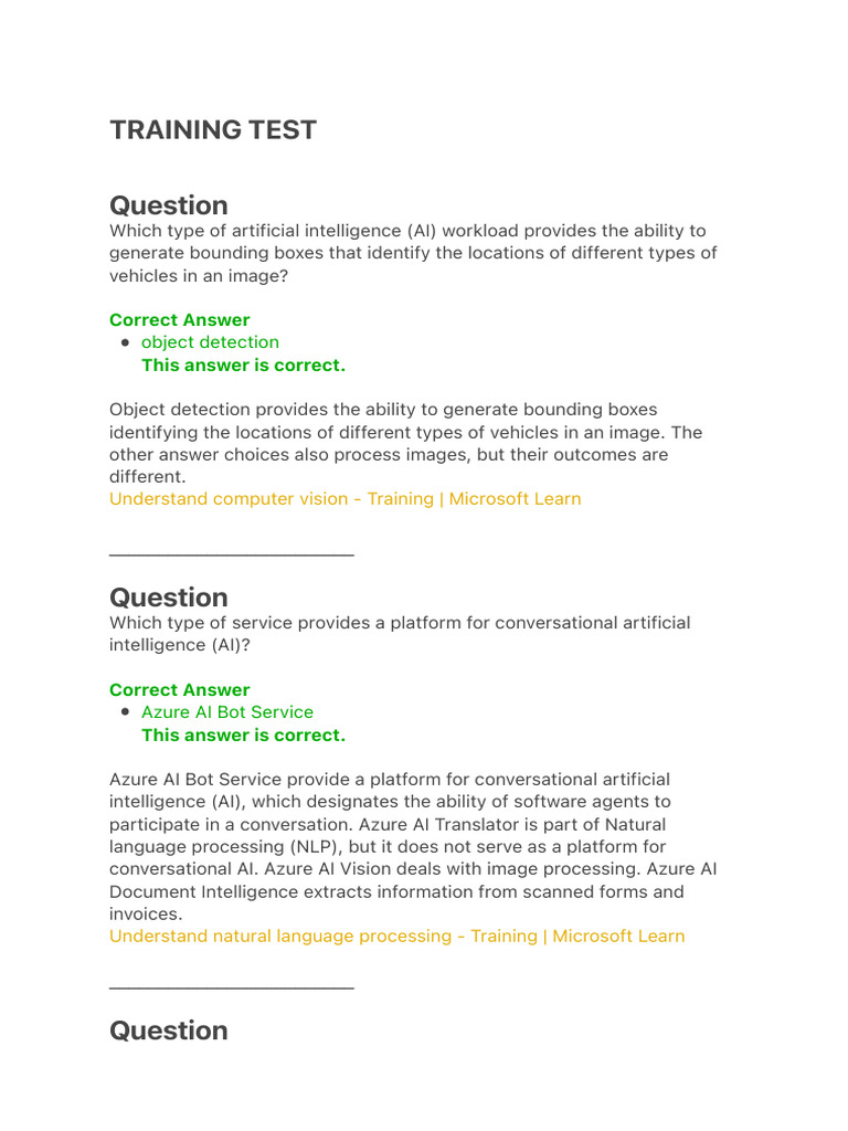 Training Test | PDF | Machine Learning | Intelligence (AI) & Semantics