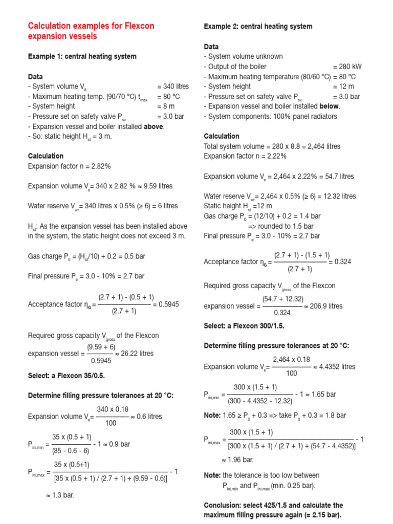 Flexcon Calculation Examples ENG | PDF | Boiler | Gases