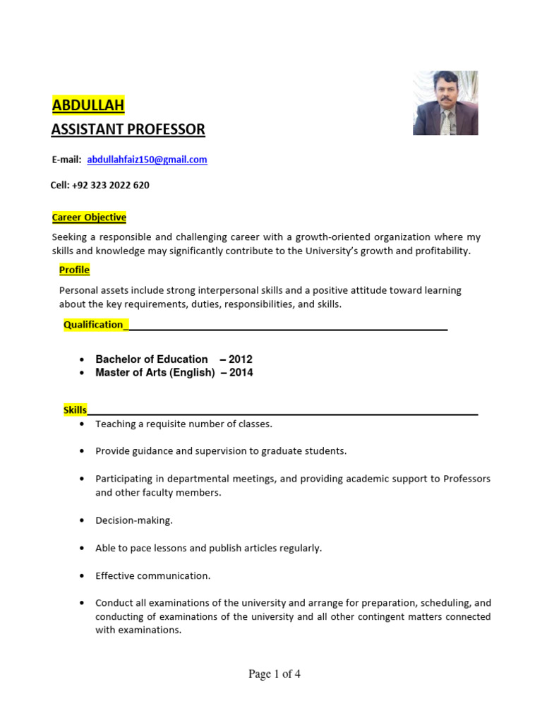 786-Abdullah CV 2024 | PDF | University | Learning
