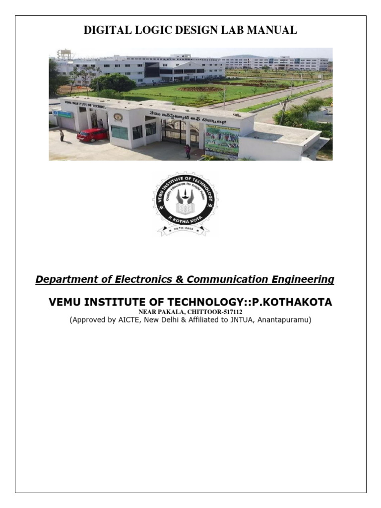 Digital Logic Design Lab Manual: Vemu Institute of Technology::P ...