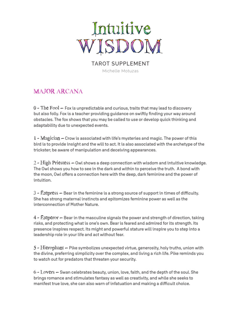 Intuitive Wisdom Supplement | PDF | Courage | Wisdom