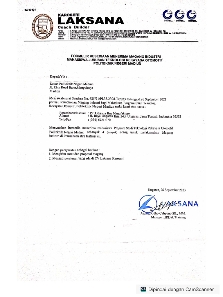 Surat Balasan Laksana | PDF