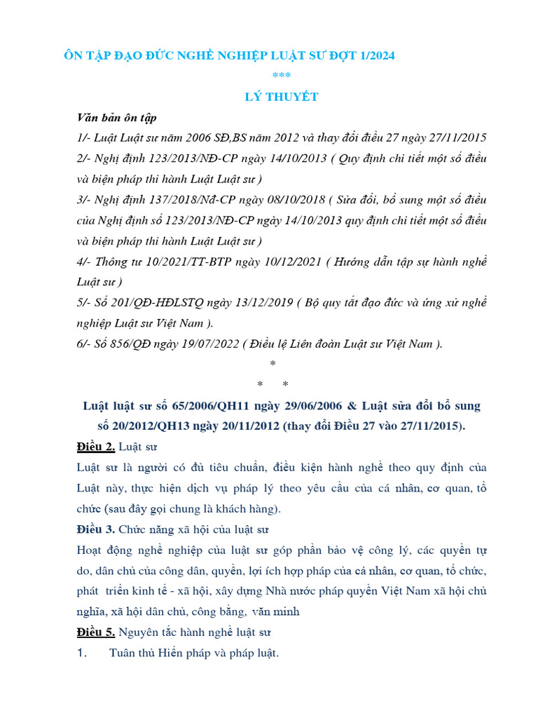 Bài ôn tập ĐĐ (Lý thuyết & bài tập) -hieu canh le 2 | PDF