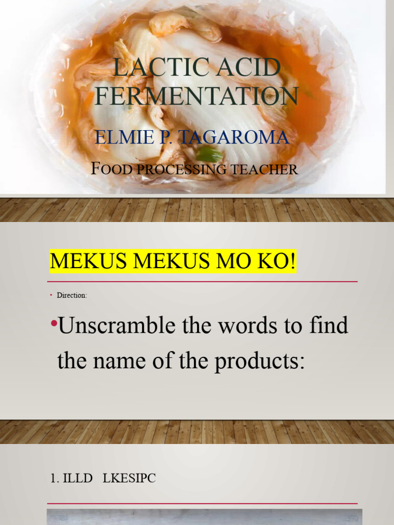 Lactic Acid Fermentation Overview | PDF | Fermentation | Pickling