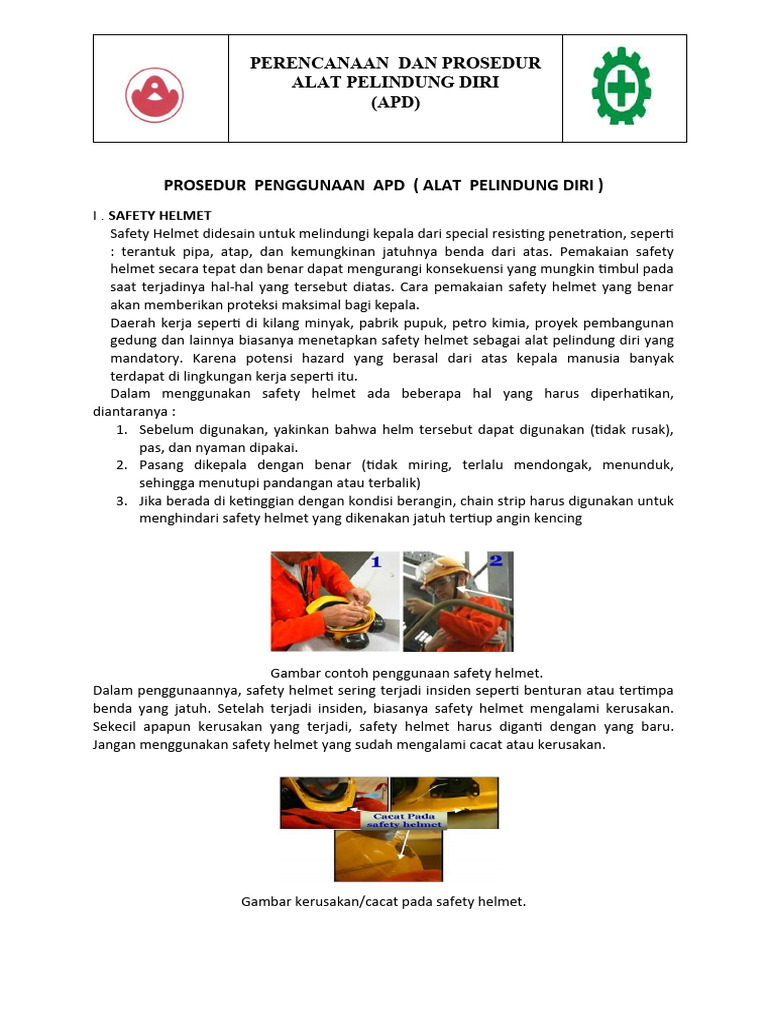 Prosedur Penggunaan Apd | PDF | Teknologi & Rekayasa