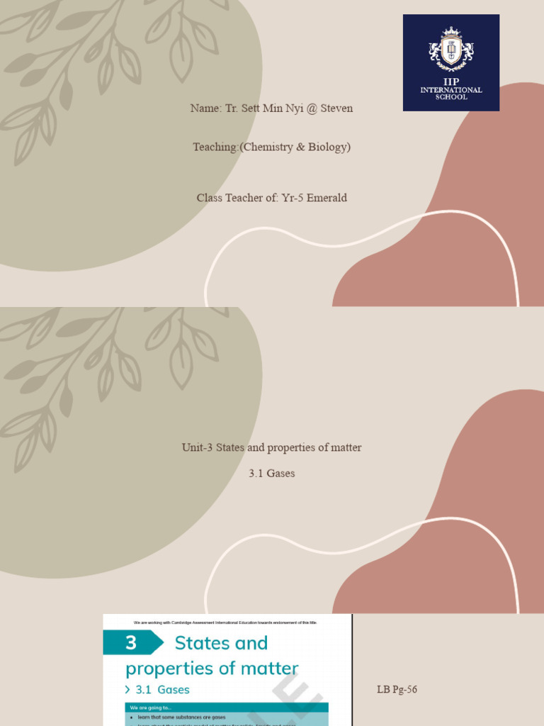 Unit-3 States and Properties of Matter | PDF