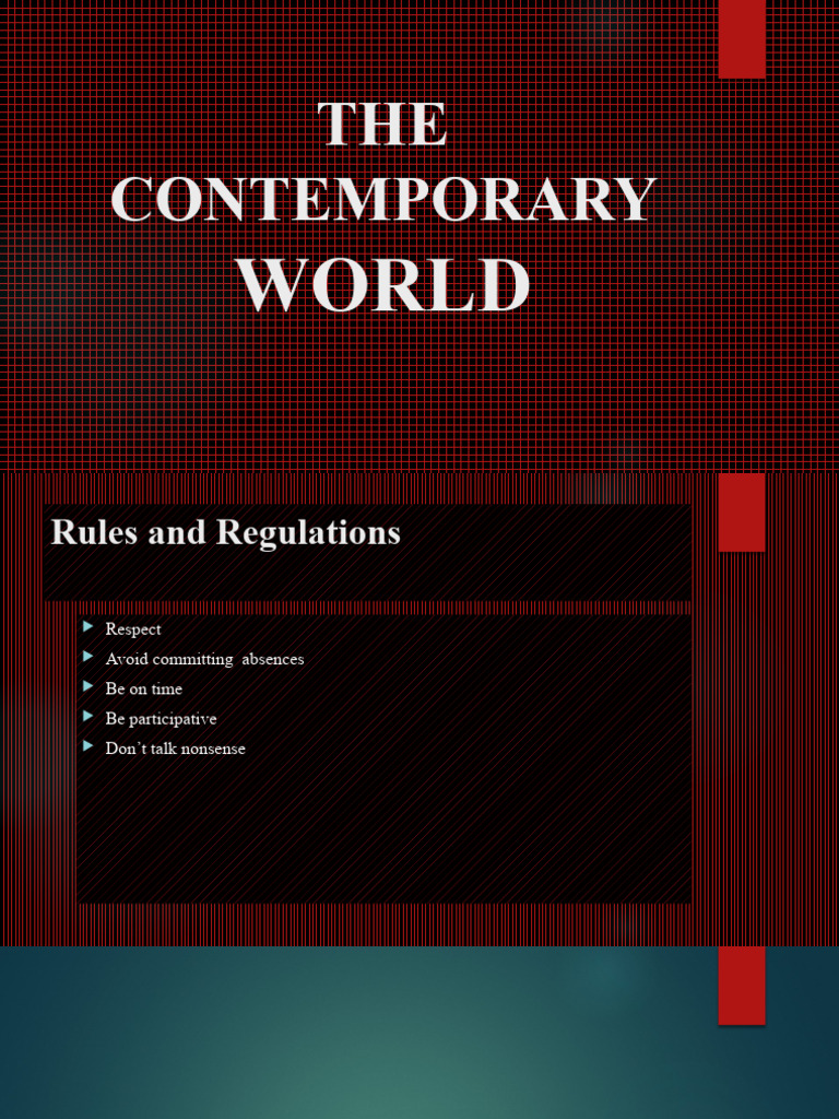 The Contemporary World | PDF