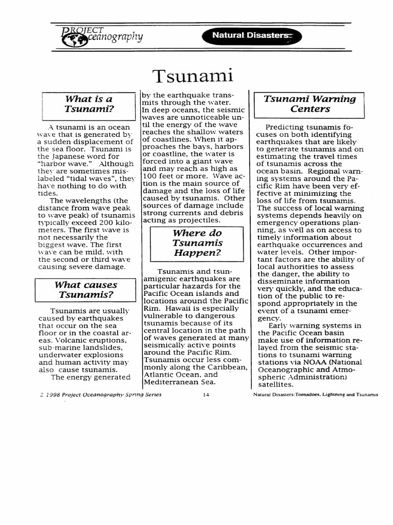 Tsunamis | PDF