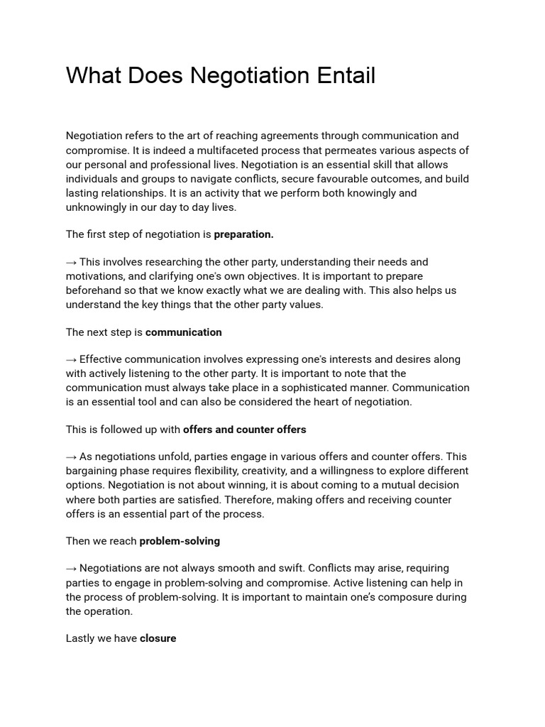 Understanding the Negotiation Process | PDF | Negotiation | Behavioural Sciences