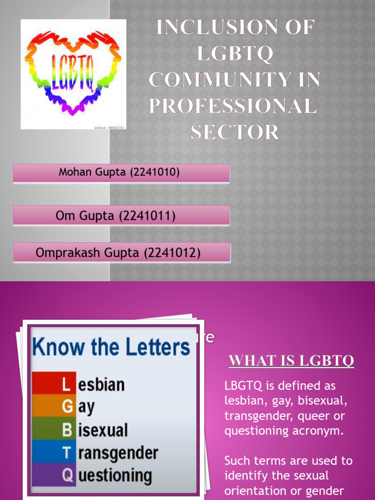 Inclusion of lgbtq community in professional cmplt | PDF