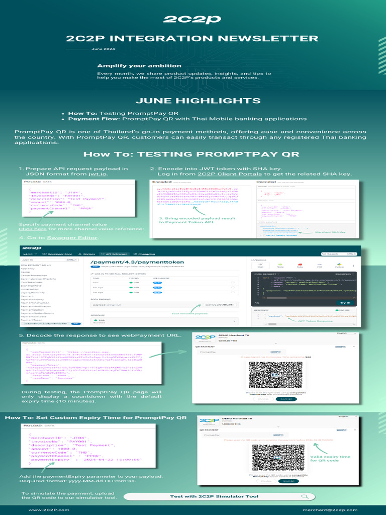 2C2P_June2024_Integration_Newsletter | PDF | Qr Code | Information ...