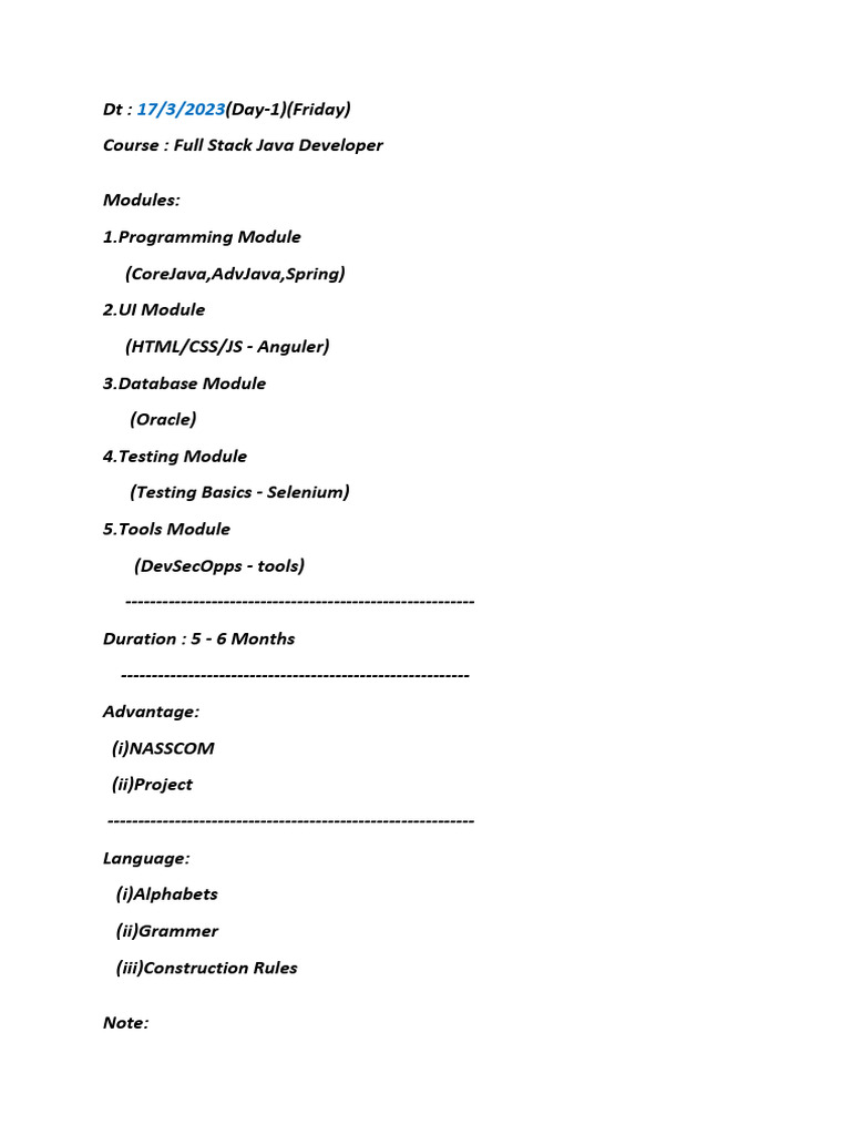 Java by Venkatesh Maipathi Sir Upto 13-04-2023 | PDF | Data Type | Java ...