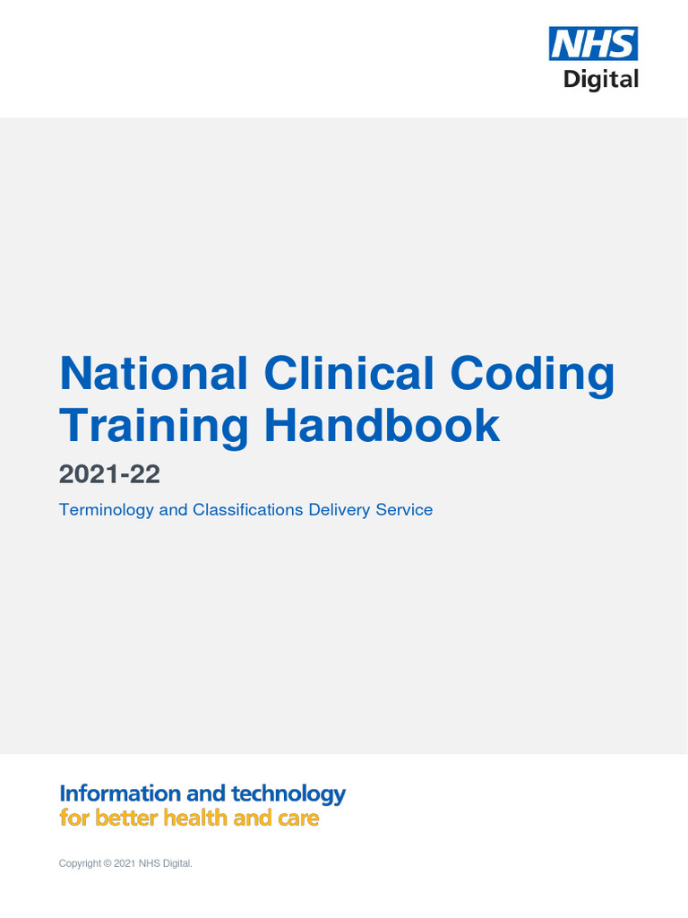 National Clinical Coding Training Handbook: Terminology and Classifications Delivery Service ...