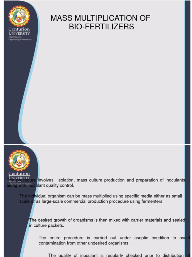 Mass Biofertizers Production | PDF