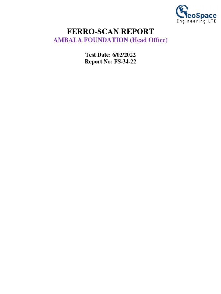 Ferro Scan Report | PDF | Image Scanner | Civil Engineering