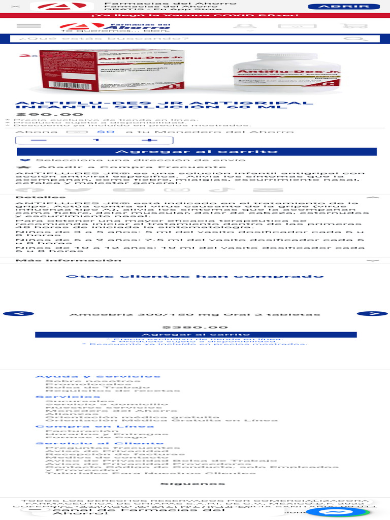 Farmacias Del Ahorro Antiflu-Des Solucion Oral | PDF | Influenza | Las ...
