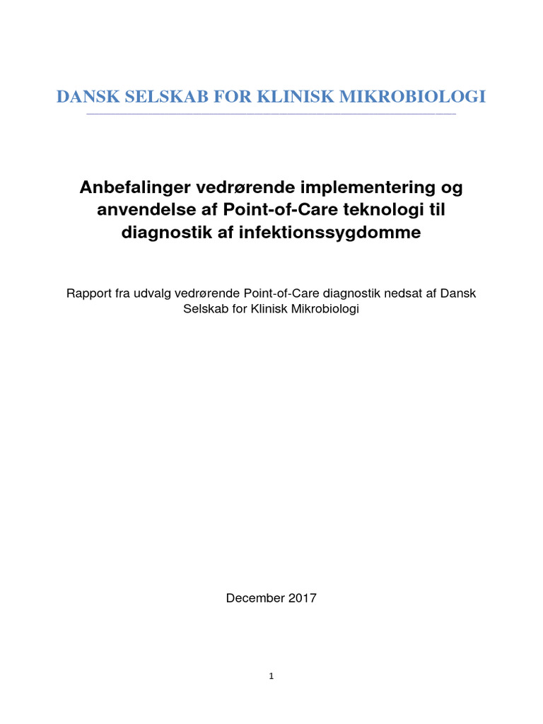 POC Rapport Fra DSKMs Udvalg | PDF