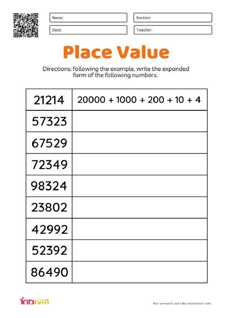 place value | PDF