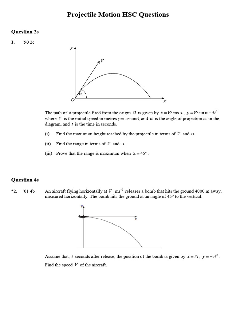 9D - Apps of Calculus - Projectile Motion | PDF | Mechanics | Applied ...