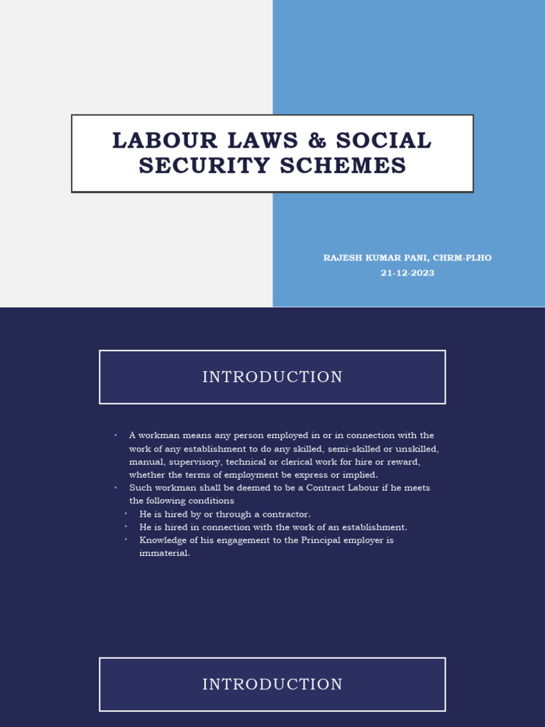 Labour Laws_social Security Schemes | PDF | Cost Of Living | Employment