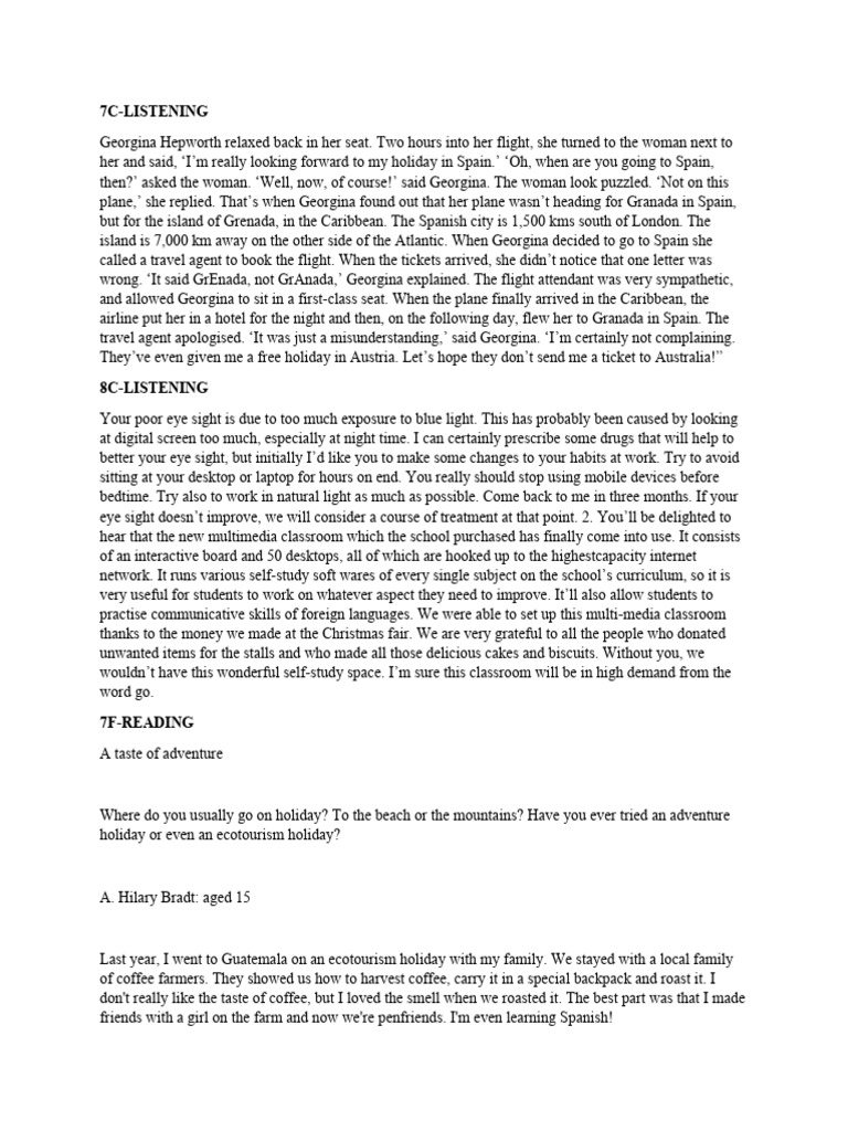 Tapescript Key | PDF