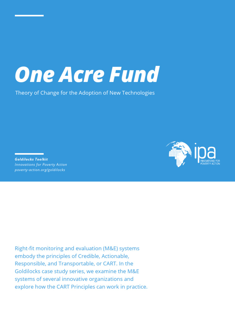 Goldilocks-Toolkit-One-Acre-Fund-ToC-Case-Study | PDF | Farms | Agriculture