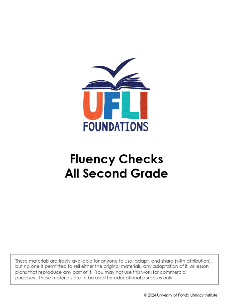 UFLI Fluency Check 2nd Grade Bundled | PDF | Fenway Park | Linguistics