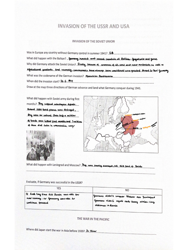 02 Invasion of The Ussr and Usa | PDF | Operation Barbarossa | Soviet Union