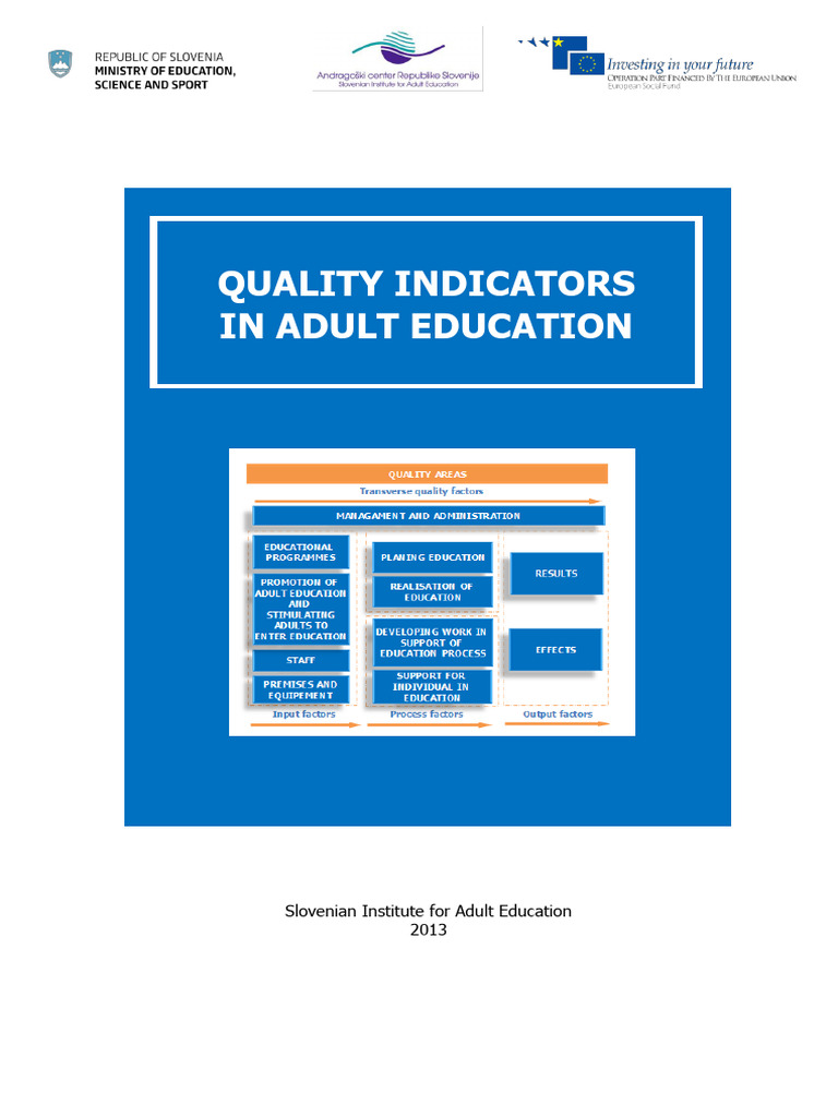 Quality Indicators of Adult Education - S. Mozina | PDF | Educational ...