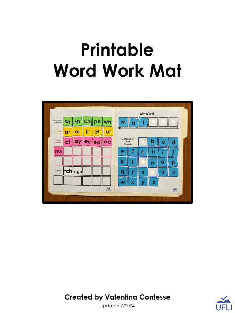 UFLI-Printable-Word-Work-Mat-Updated-July-2024 | Download Free PDF ...