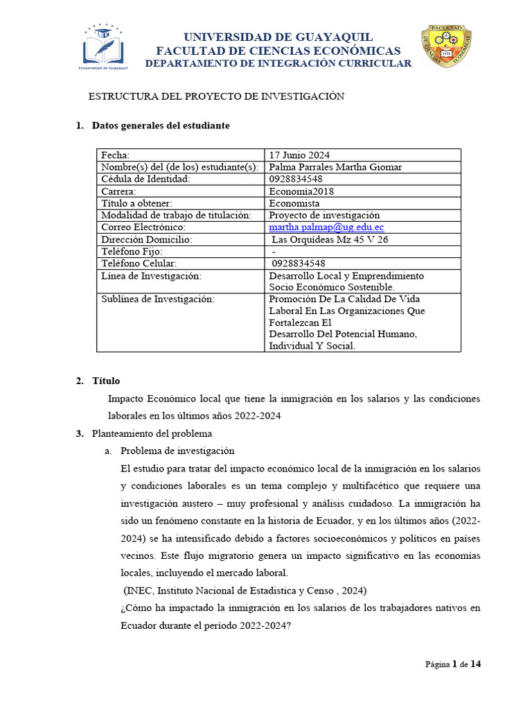 PALMA PARRALES MARTHA GIOMAR PT. - 11 | Descargar gratis PDF | Economía ...