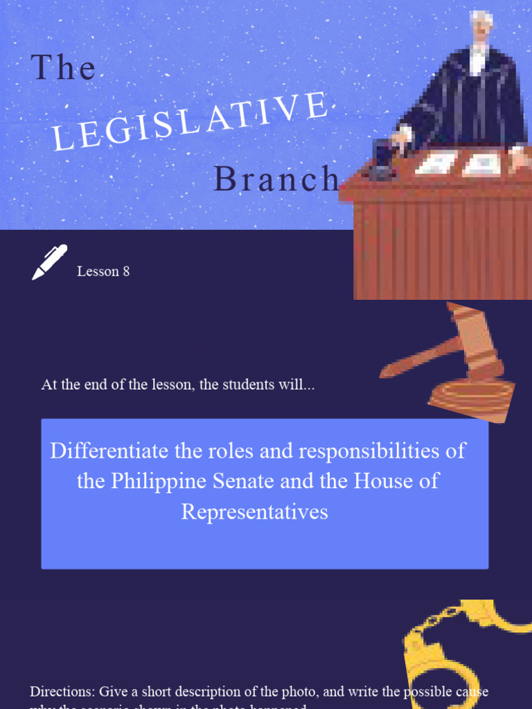 LESSON 8 - LEGISLATIVE BRANCH | PDF | Essays | Human Communication