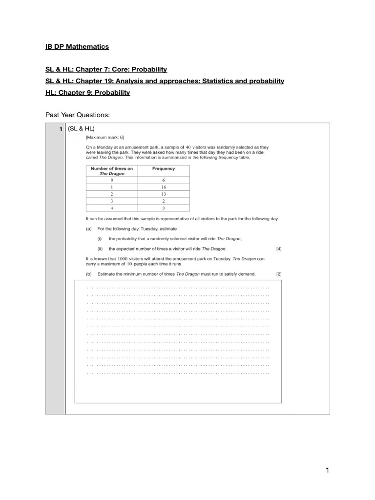IB Math Probability Guide | PDF