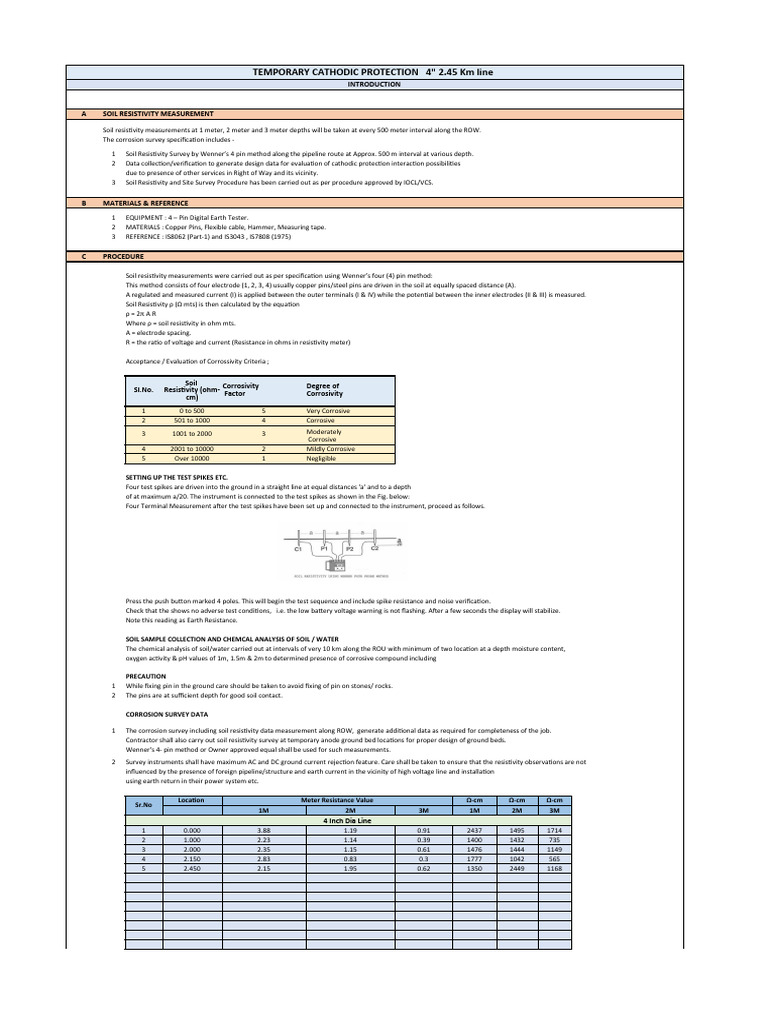 Temp Cath. Protec. Calc( Narayangarh | Download Free PDF | Corrosion | Anode