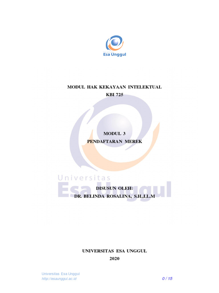 Panduan Pendaftaran Merek di Indonesia | PDF