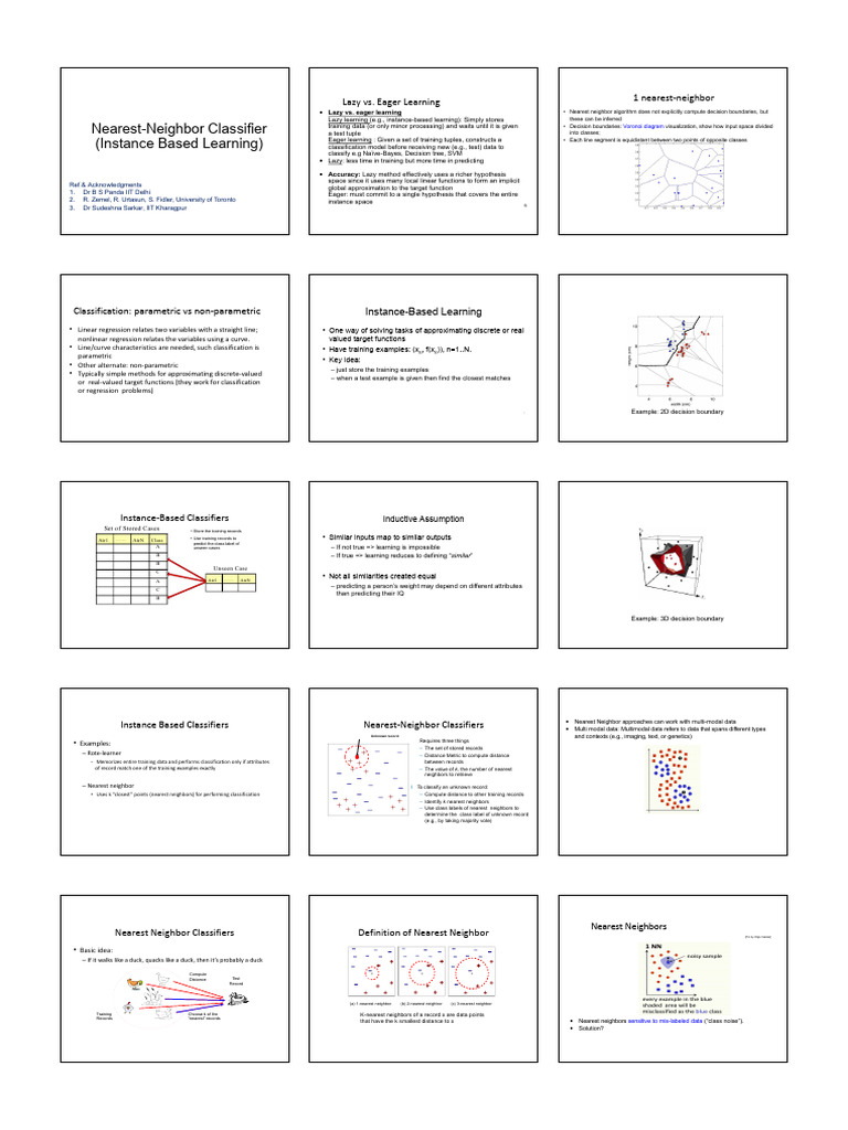 5c Nearest Neighbour Classifier Pdf Statistical Classification Computational Neuroscience