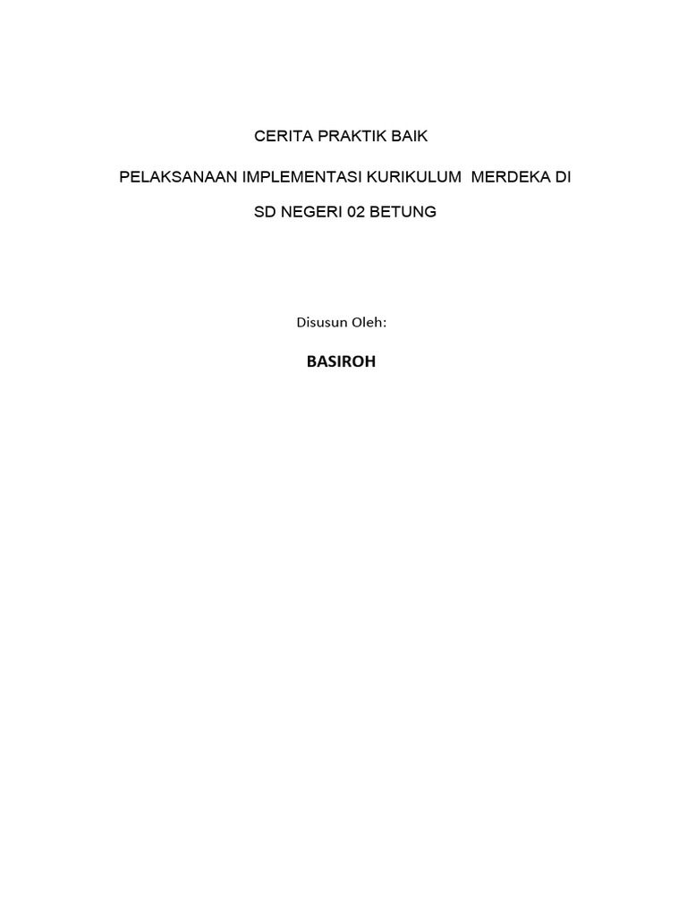 Implementasi Kurikulum Merdeka di SD Betung | PDF