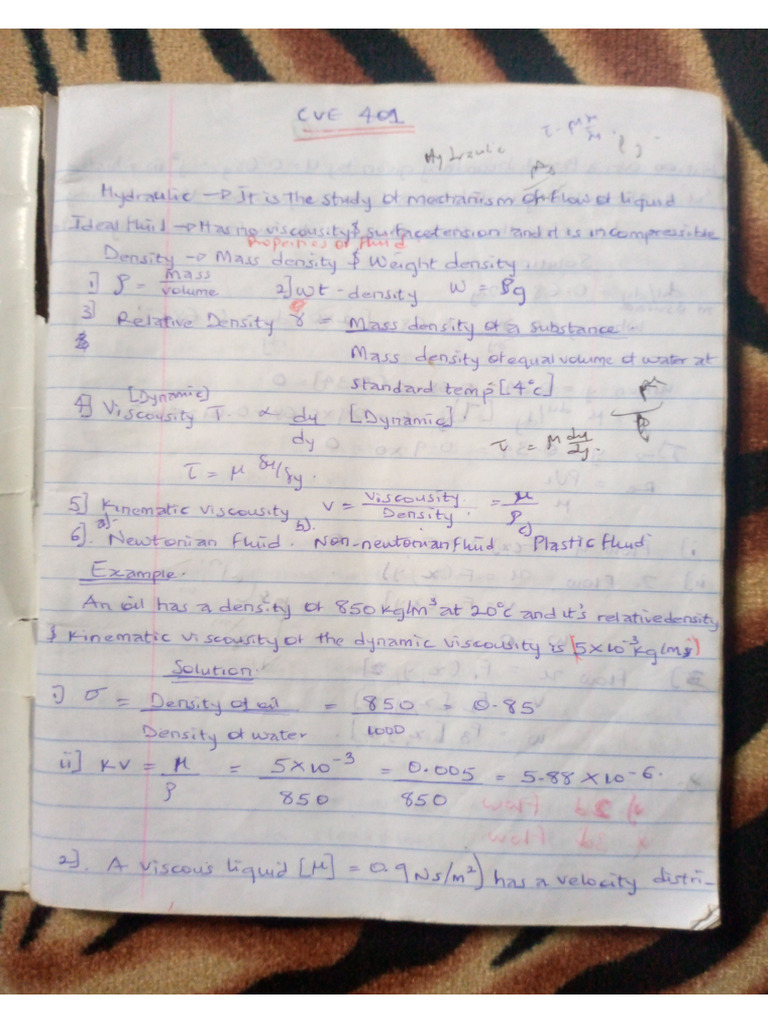 basic hydraulics short note | PDF