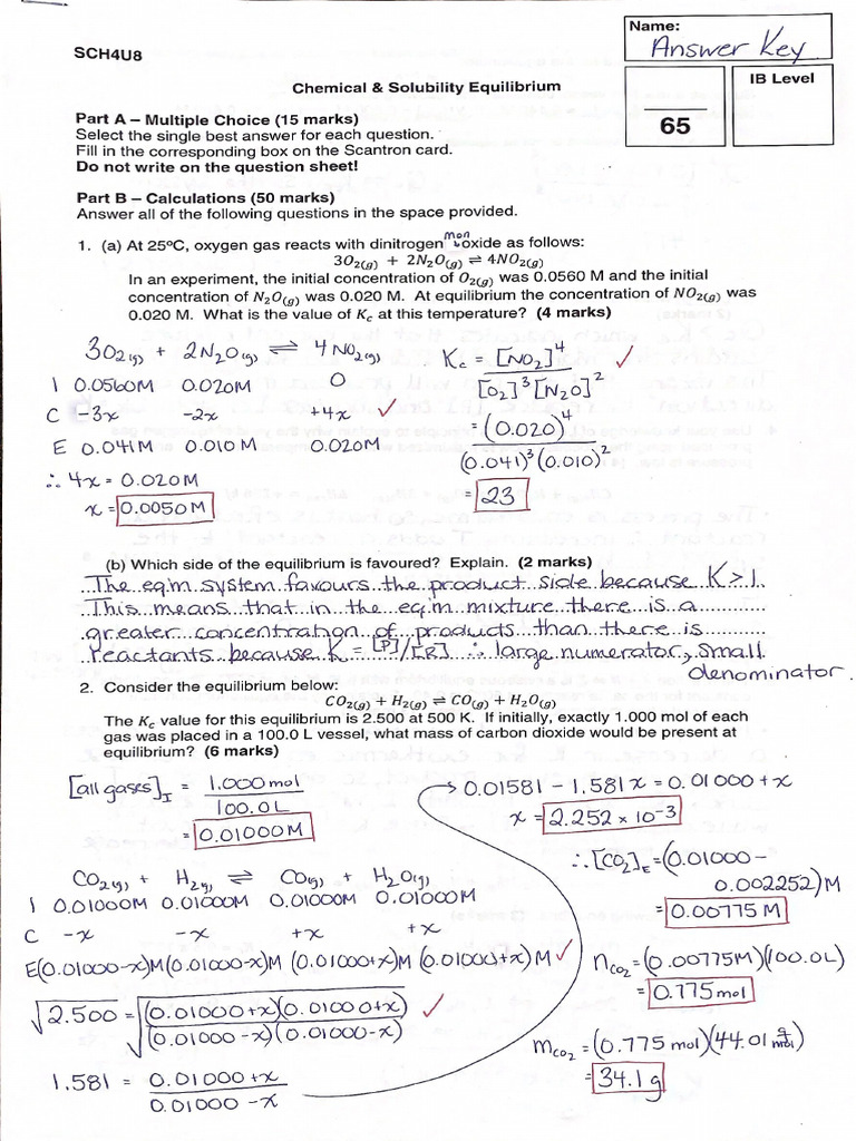 HL Chem Chemical Solubility Equilibrium 12 PDF | PDF