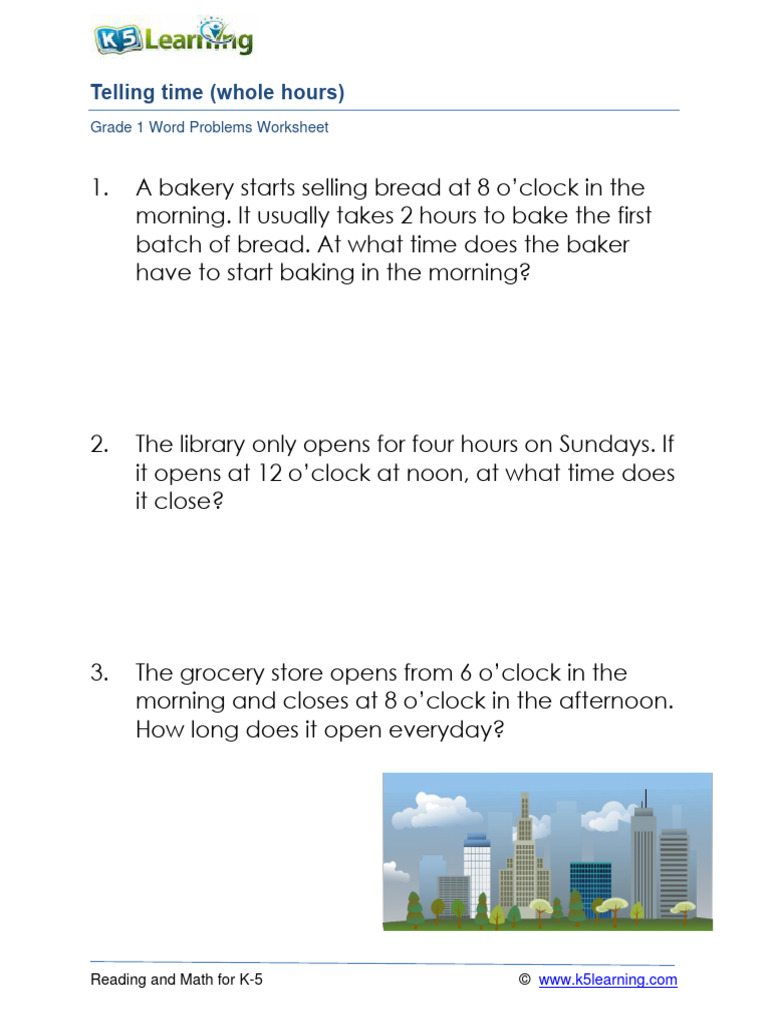 grade-1-telling-time-word-problems-c | PDF