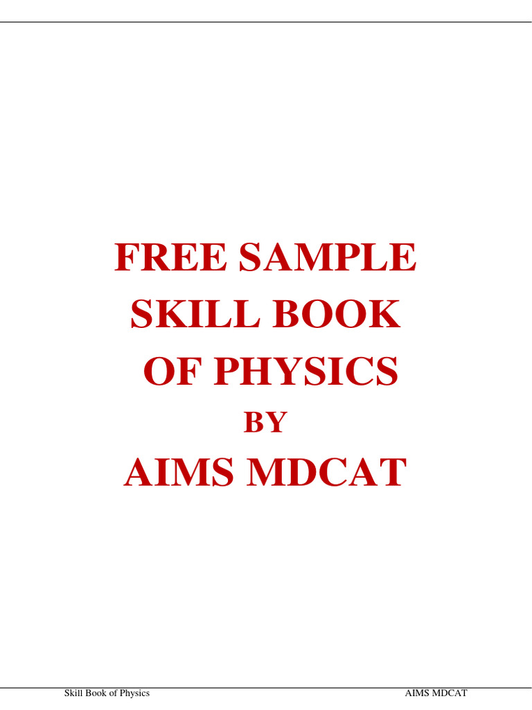 Free Sample Skill Book of Physics Units by AIMS MDCAT | PDF | Waves ...