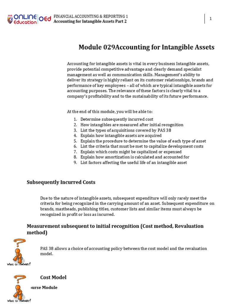 W12 Module 029accounting For Intangible Assets | PDF | Intangible Asset ...