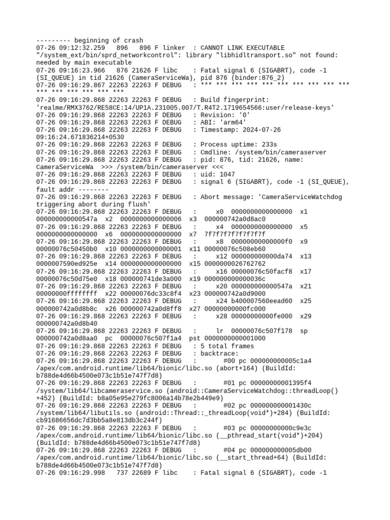 Standby Android Log 2024 0727 000520 | PDF | Computer Architecture ...