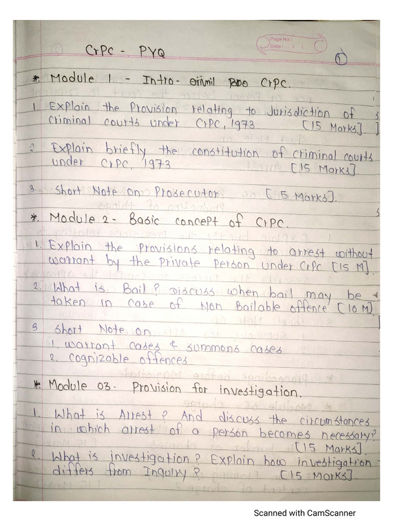 CRPC Pyq | PDF